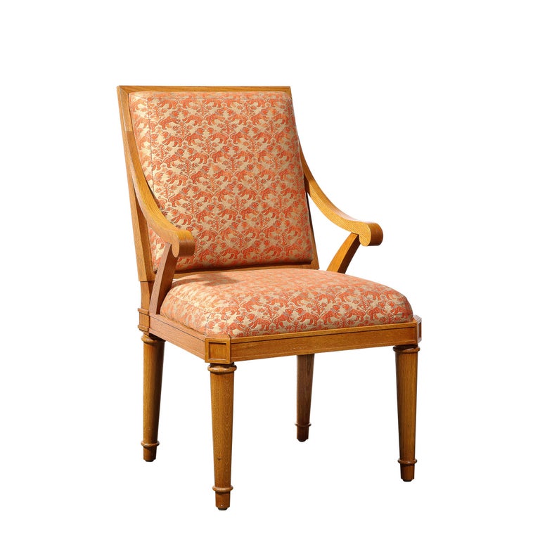 Set of 10 Art Deco Director Style Dining Chairs in Hand-Rubbed Oak For ...