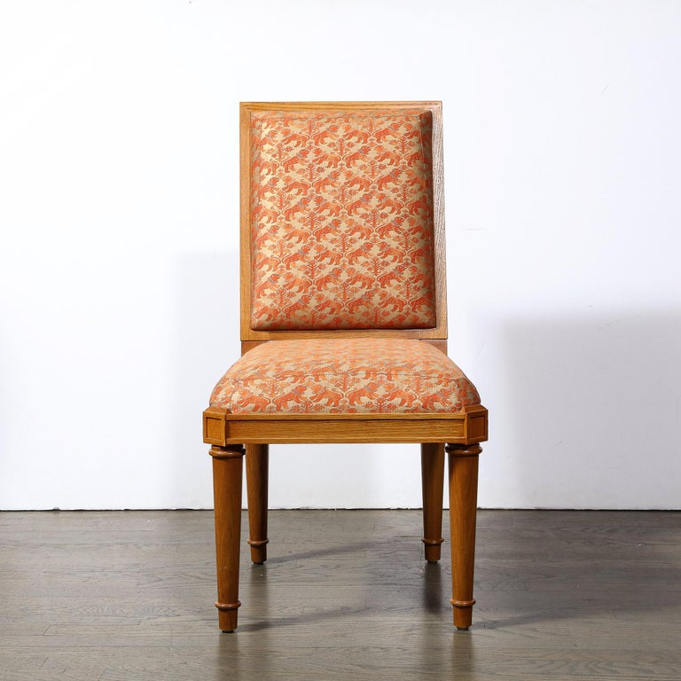 Set of 10 Art Deco Director Style Dining Chairs in Hand-Rubbed Oak For ...