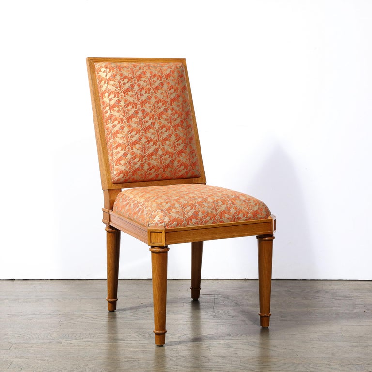 Set of 10 Art Deco Director Style Dining Chairs in Hand-Rubbed Oak For ...