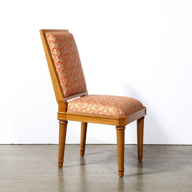 Set of 10 Art Deco Director Style Dining Chairs in Hand-Rubbed Oak For ...