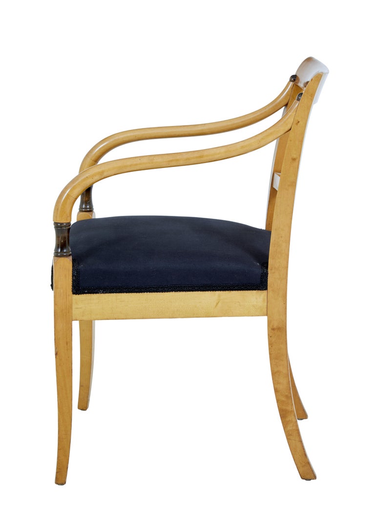 Set of 10 Art Deco Swedish Birch Dining Armchairs For Sale at 1stDibs