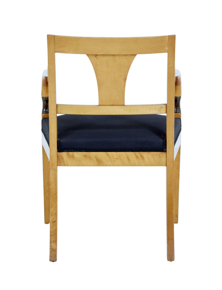 Set of 10 Art Deco Swedish Birch Dining Armchairs For Sale at 1stDibs