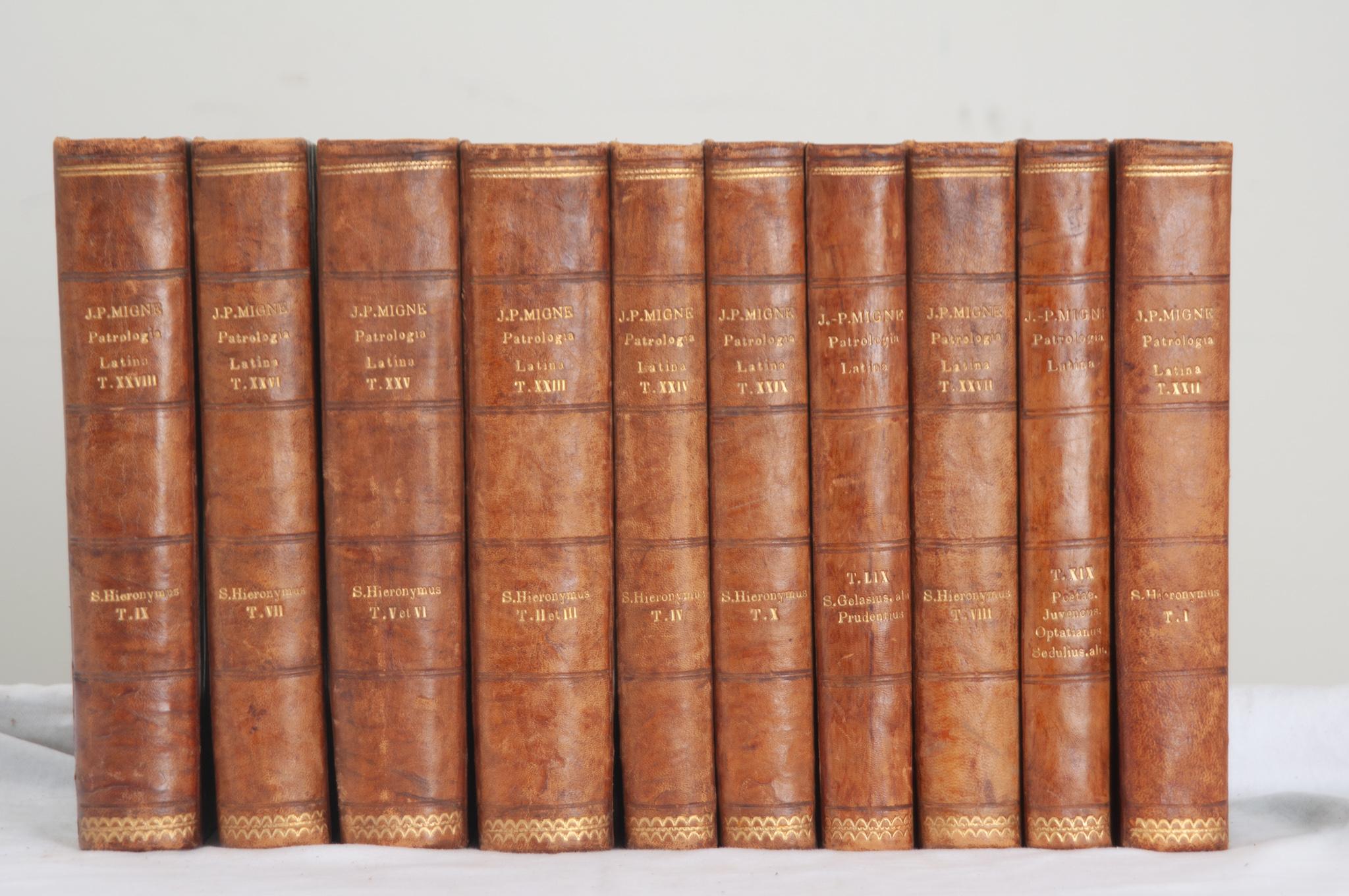 Set of 10 Books by French Priest J. P. Migne For Sale at 1stDibs
