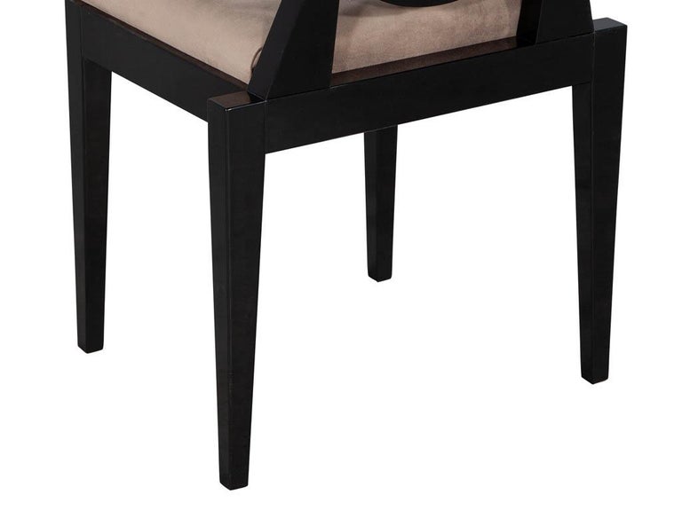 Set of 10 Custom Round Back Modern Dining Chairs Arrondi Chair For Sale ...