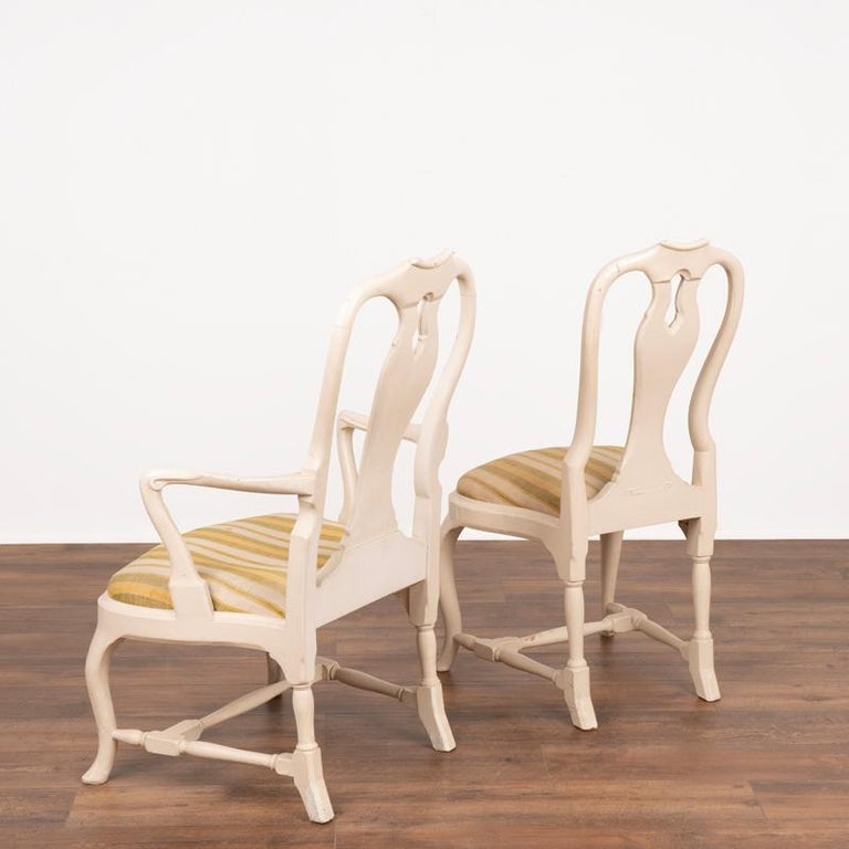 Set of 10 Dining Chairs Including 2 Arm Chairs, Swedish Rococo Style ...