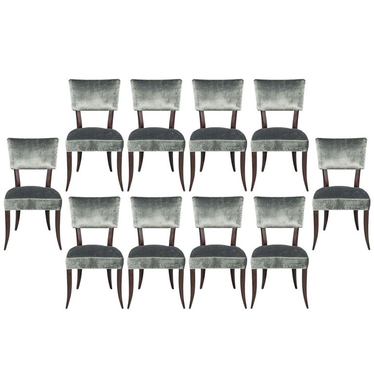 Set of 10 Elis Mid-Century Modern Style Dining Chairs at 1stDibs