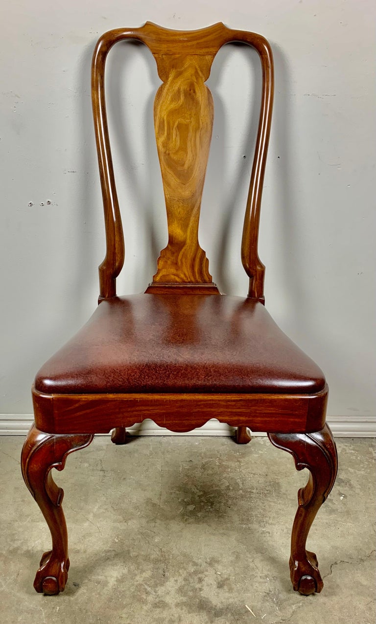 Set of '10' English Queen Anne Style Side Chairs For Sale at 1stDibs