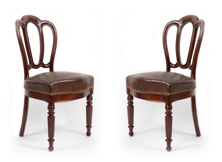 Set of 10 English Victorian Mahogany Dining Chairs For Sale at 1stDibs