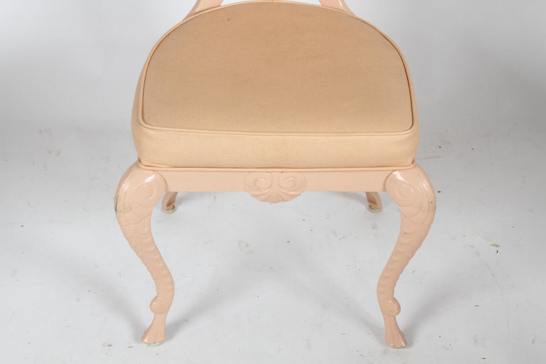 Set of 10 Hollywood Regency Aluminum Shell Back Grotto Patio Chairs by ...