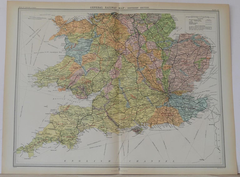 Set of 10 Large Scale Vintage Maps of The United Kingdom, circa 1900 ...