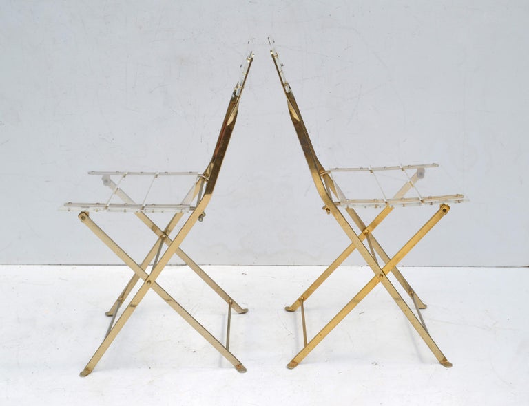 Set of 10 Lucite Folding Chairs by Yonel Lebovici for Marais ...