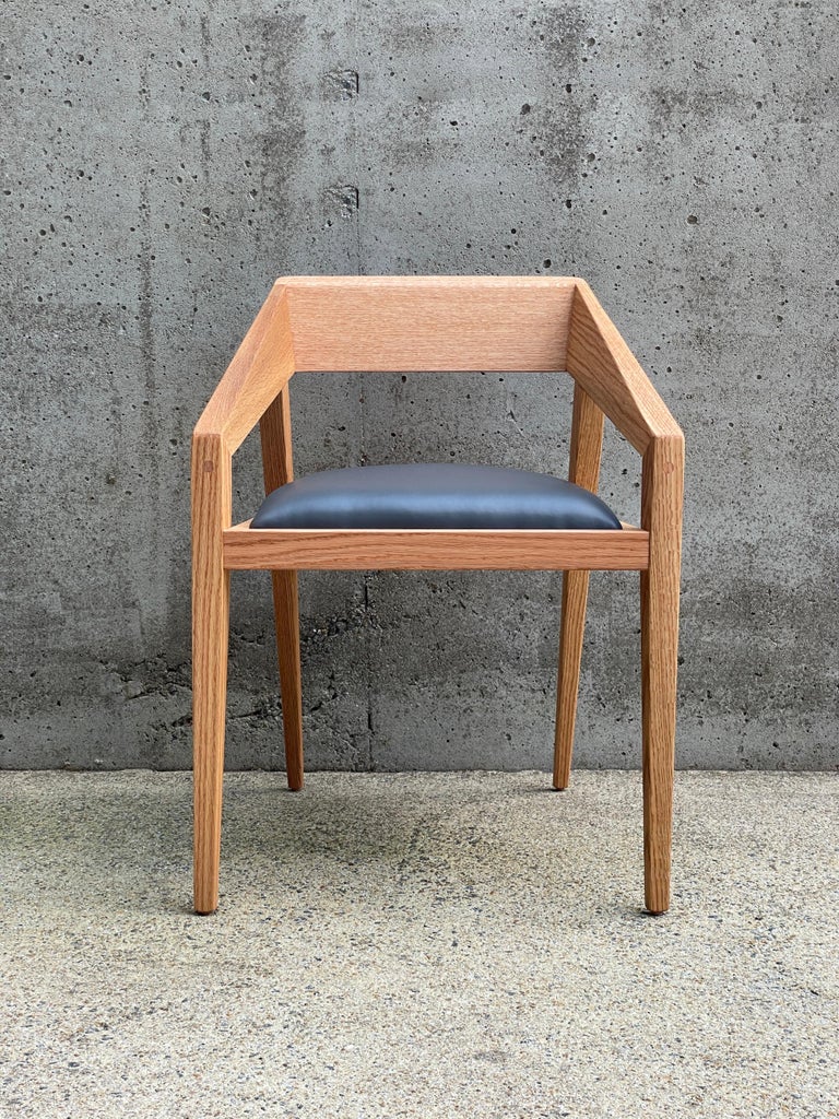 Set of 10 Marco Bogazzi dining chairs with arms and leather seats For ...
