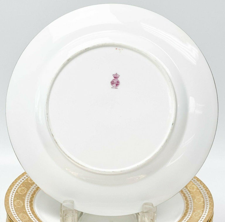 Set of 10 Minton England Gilt Porcelain For Sale at 1stDibs