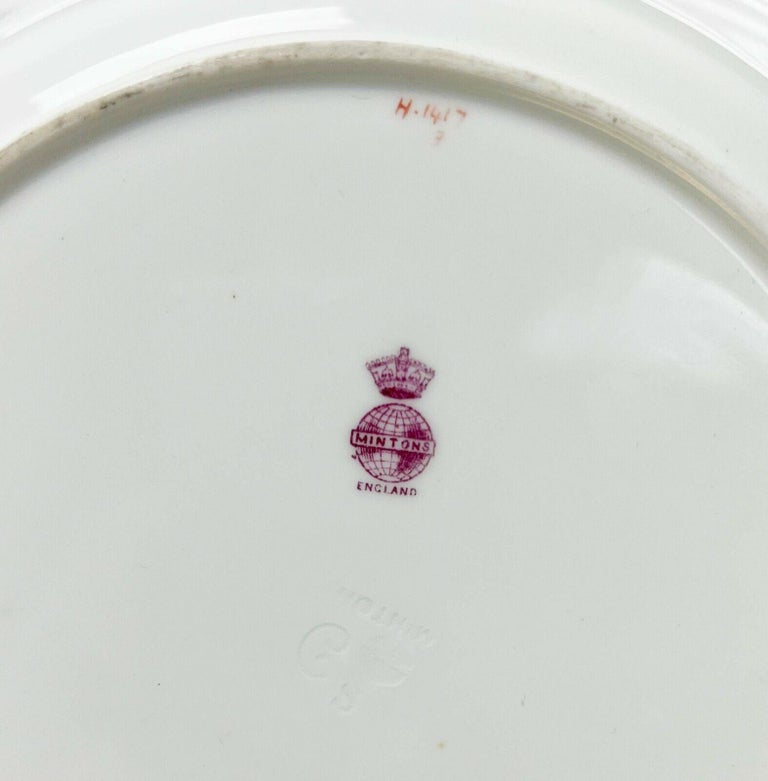 Set of 10 Minton England Gilt Porcelain For Sale at 1stDibs