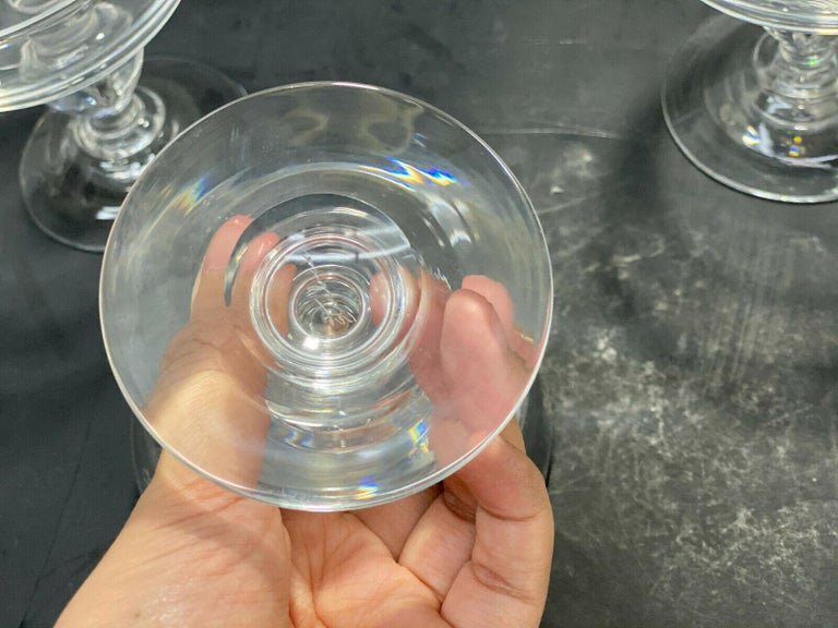 Set of 10 Steuben Cut Glass Teardrop Champagne Goblets #7926, Original ...