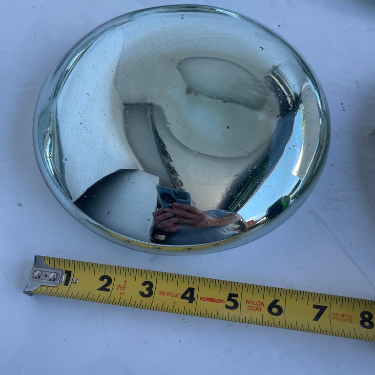 Set of 10 Teardrop Mercury Glass Wall Sculptures For Sale at 1stDibs