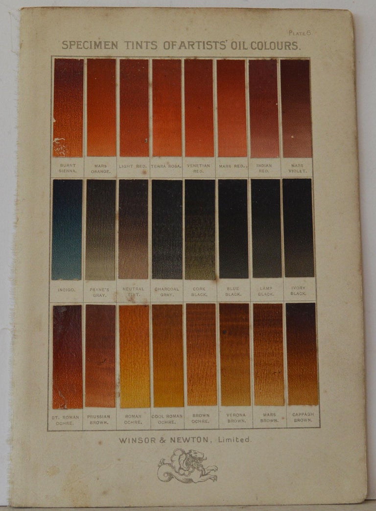 Set of 12 Vintage Artists Oil Color Charts, circa 1900 For Sale at 1stDibs