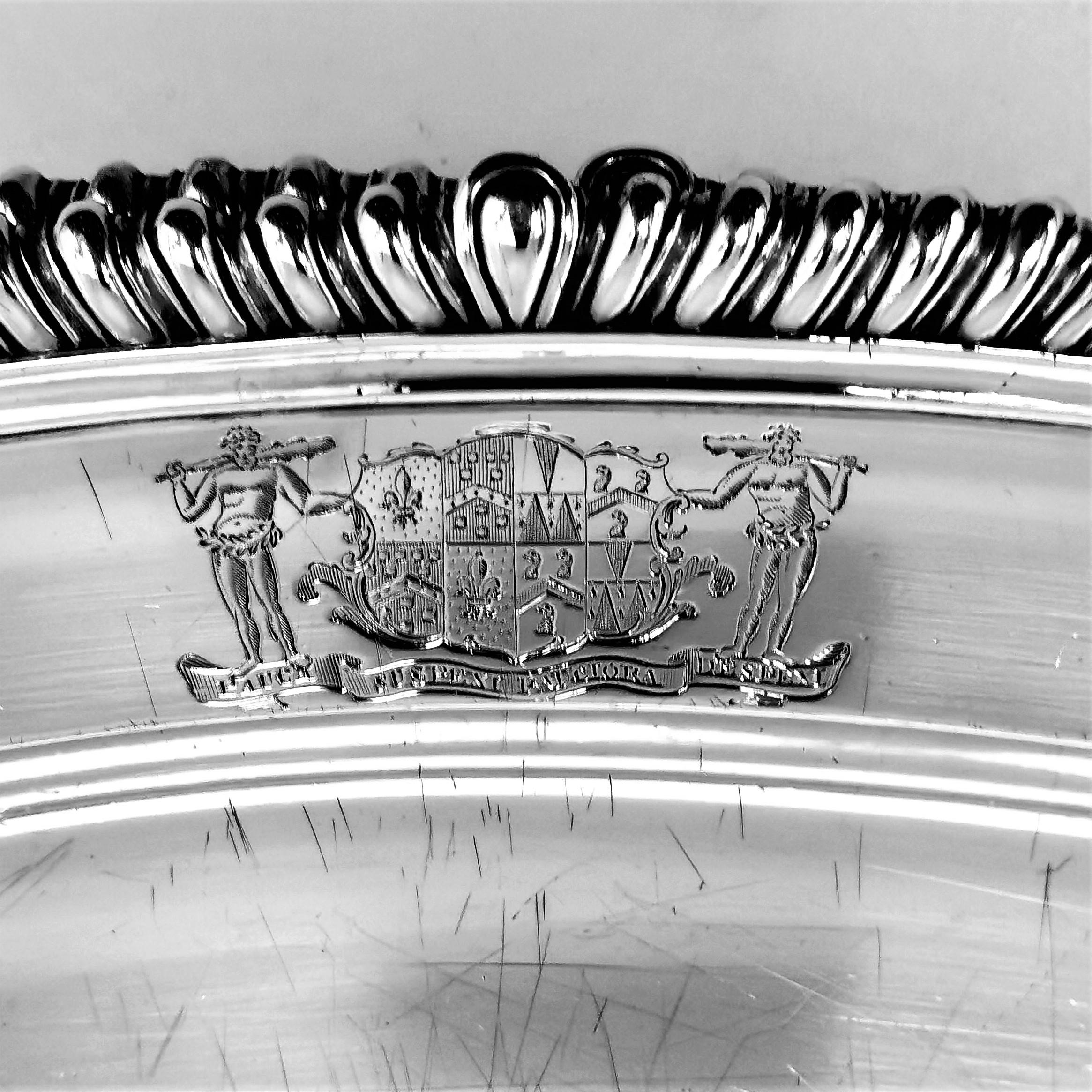Set of 11 Antique Georgian Sterling Silver Dinner Plates 1815 Robert ...