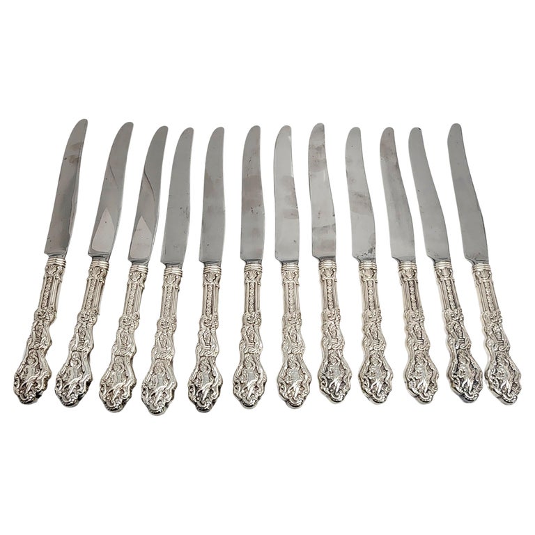 Set of 11 Gorham Versailles Sterling Silver Handle Stainless Blade ...