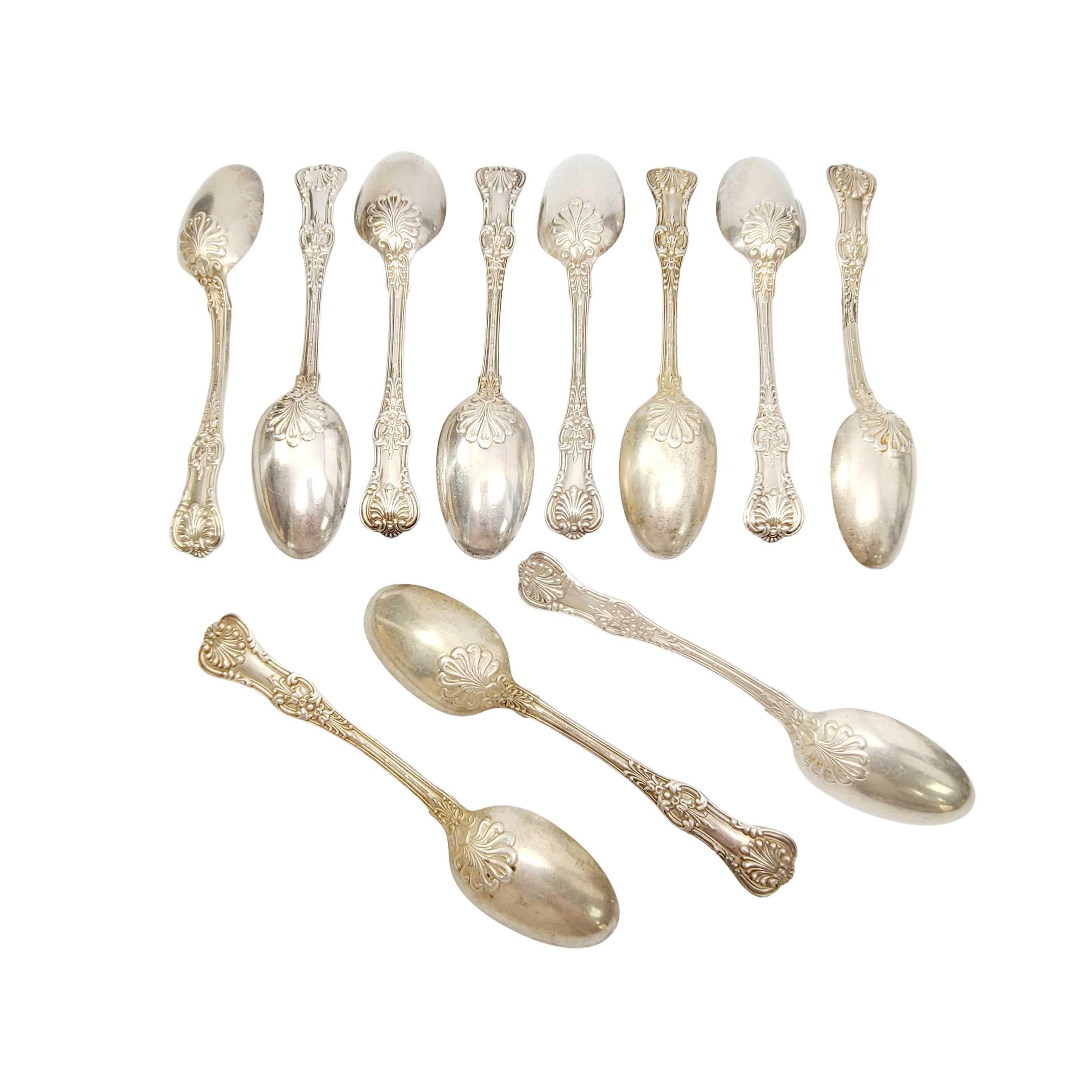 Set of 11 Tiffany and Co Sterling Silver English King Dessert/Oval Soup ...