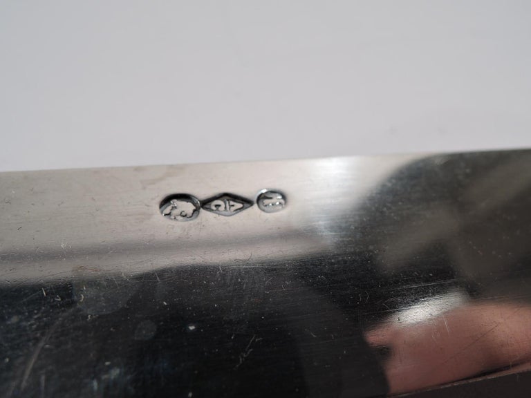 Set of 12 Albert Coles New York Coin Silver and Agate Dessert Knives ...