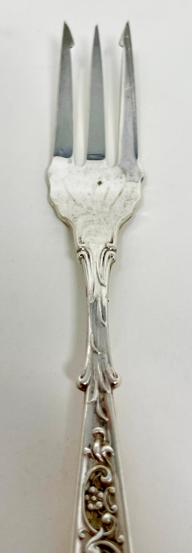 Set of 12 Antique American Hallmarked Sterling Silver Appetizer Forks ...