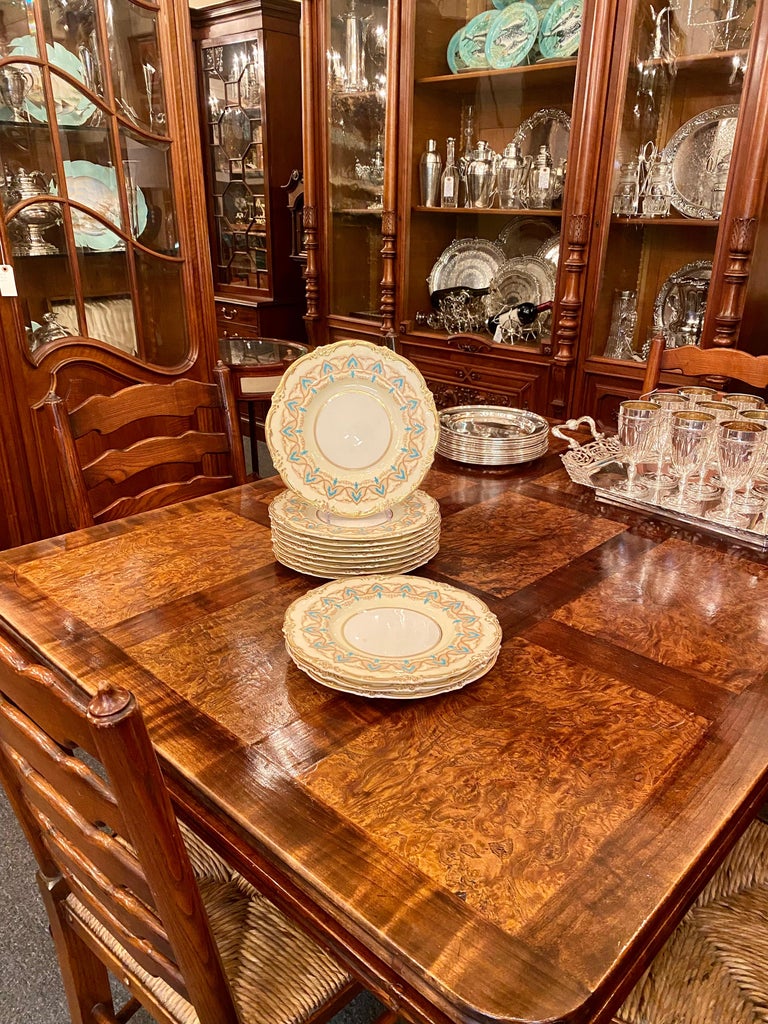 Set of 12 Antique English Cauldon Co. Signed Porcelain Serving Plates ...