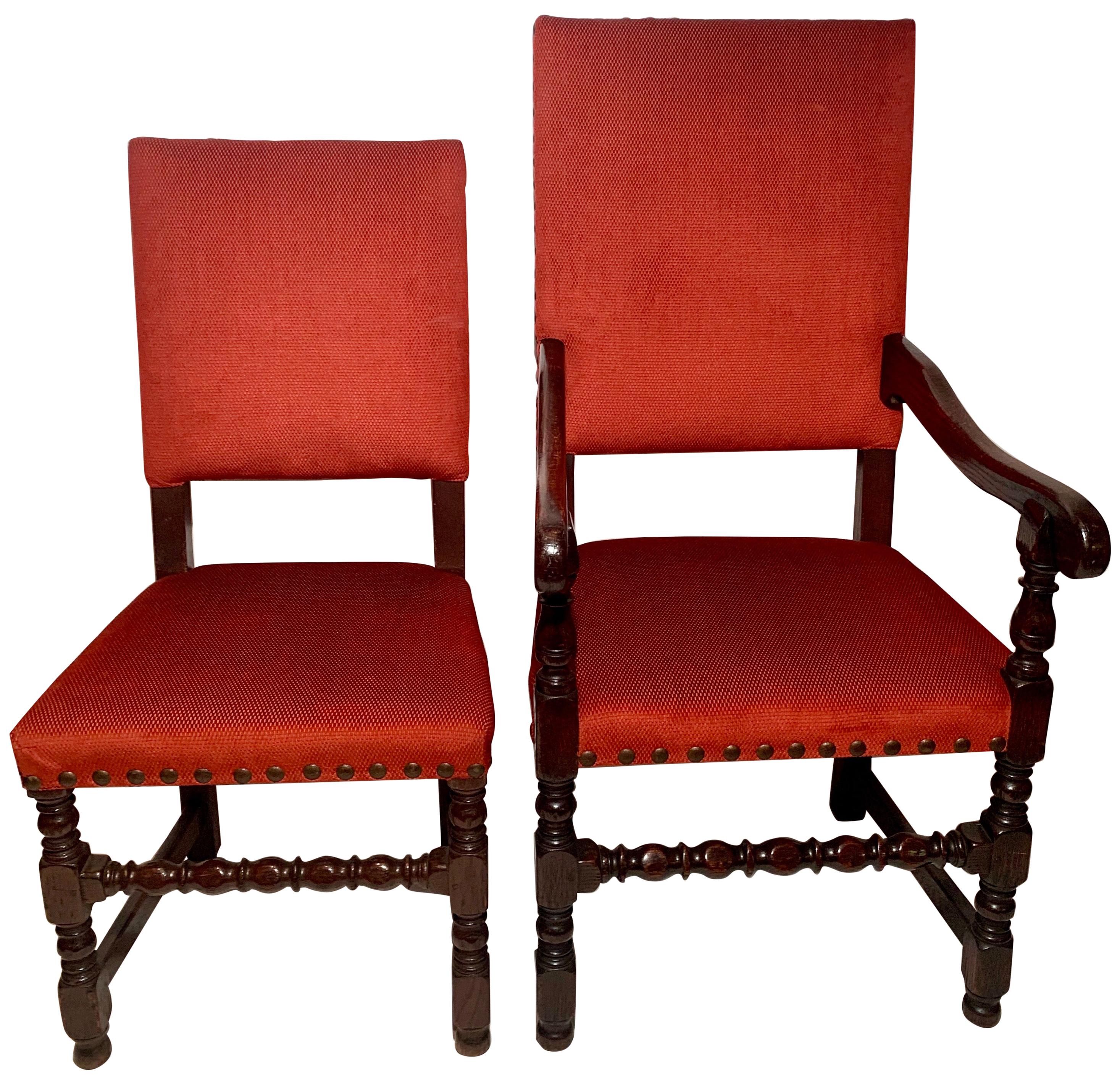 Set of 12 Antique English Oak Elizabethan Dining Chairs at 1stDibs