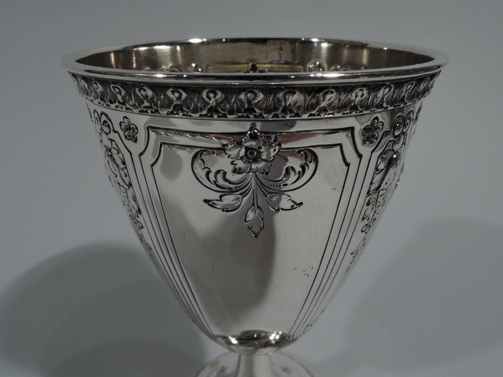 Set of 12 Antique Gorham Sterling Silver Goblets in Maintenon Pattern ...