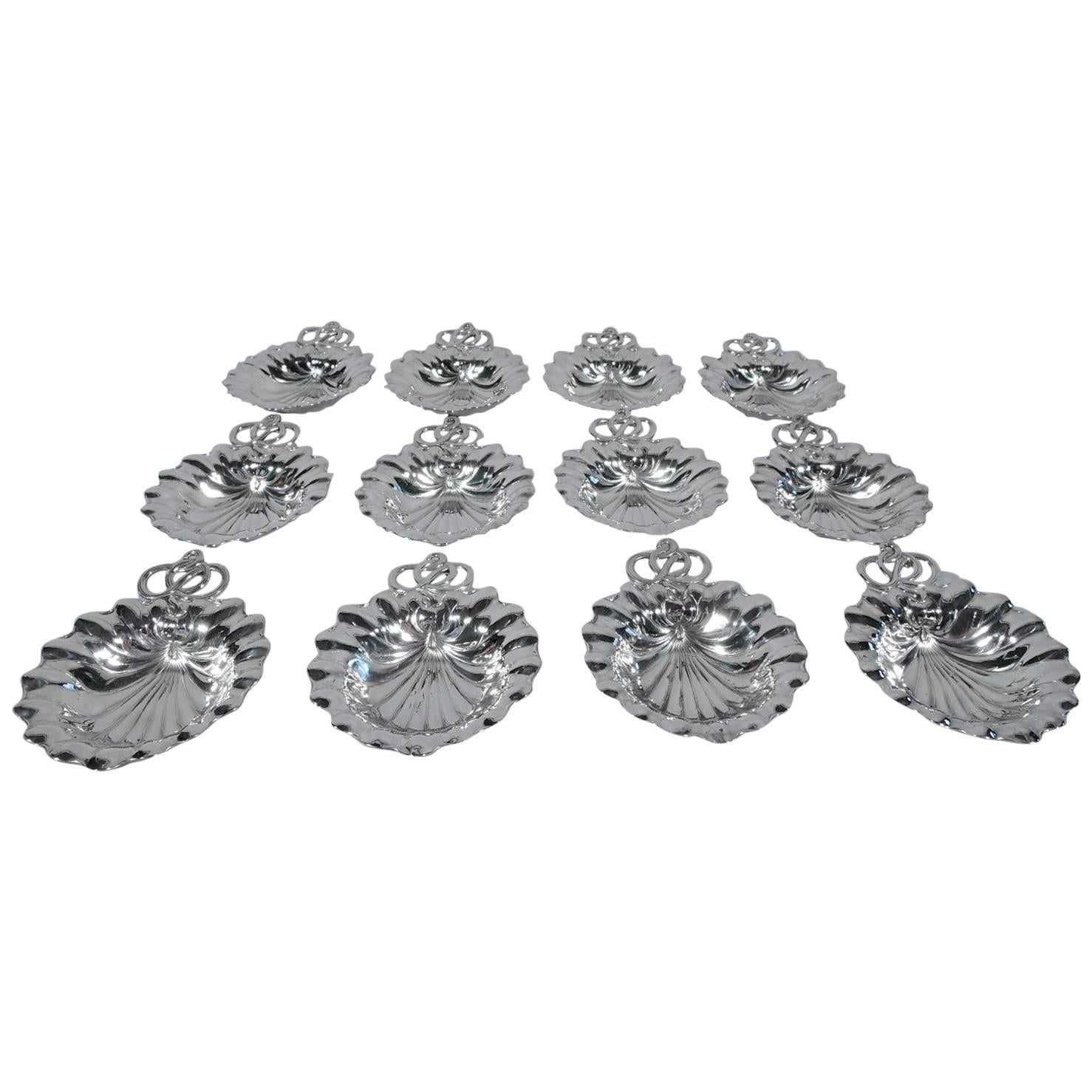 Set of 12 Gorham Modern Sterling Silver Nautical Place Card Menu ...