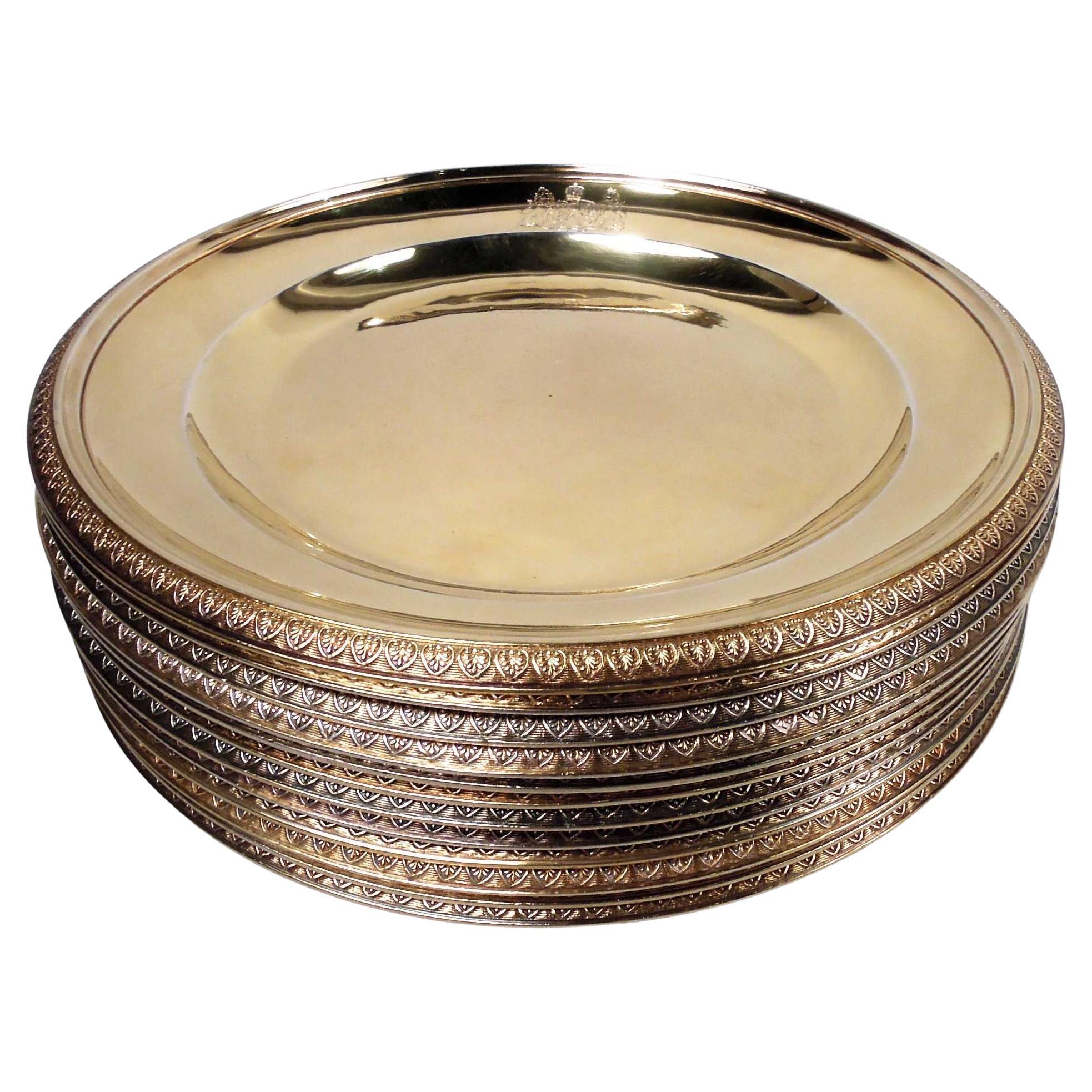 Set of 12 Biennais French Empire Plates with Hanover Dynasty Arms For ...