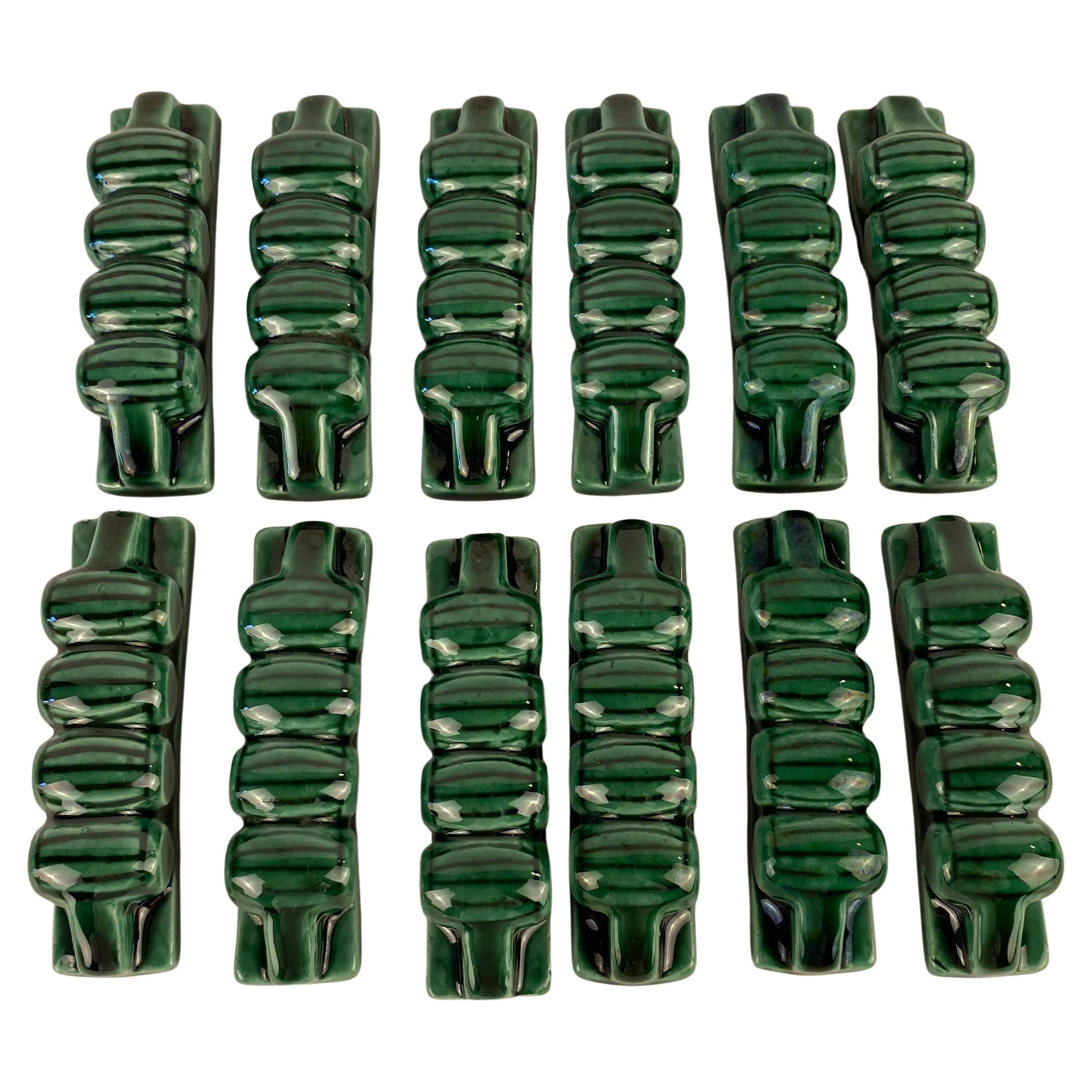 Modernist Silvered Horse Knife Rests-Set of Twelve For Sale at 1stDibs