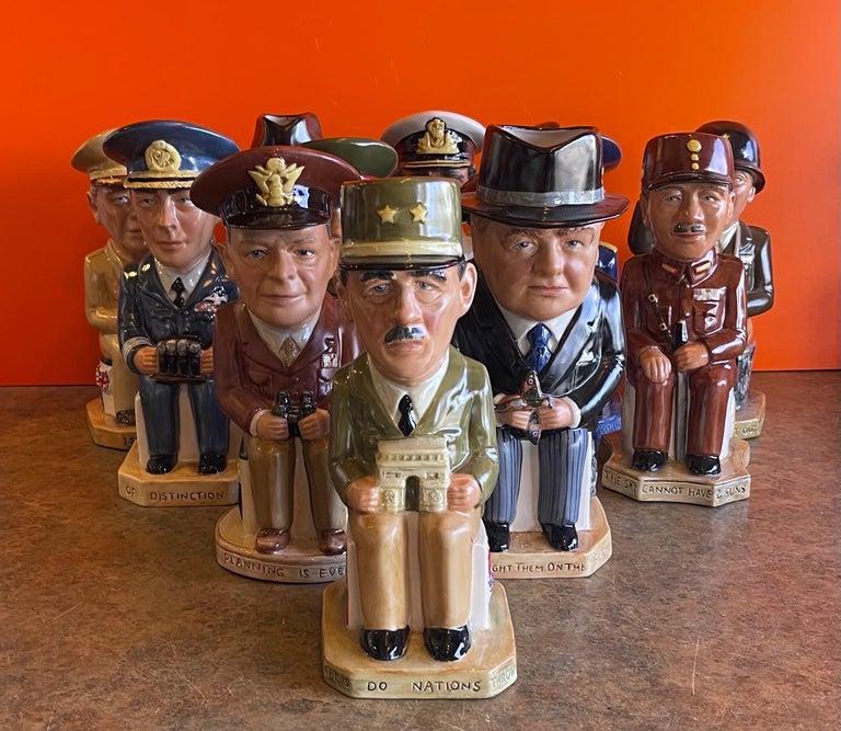 Set of 12 Ceramic Toby Jugs World War ii Allied Leaders Collection by ...