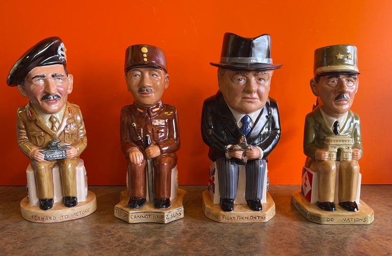 Set of 12 Ceramic Toby Jugs World War ii Allied Leaders Collection by ...