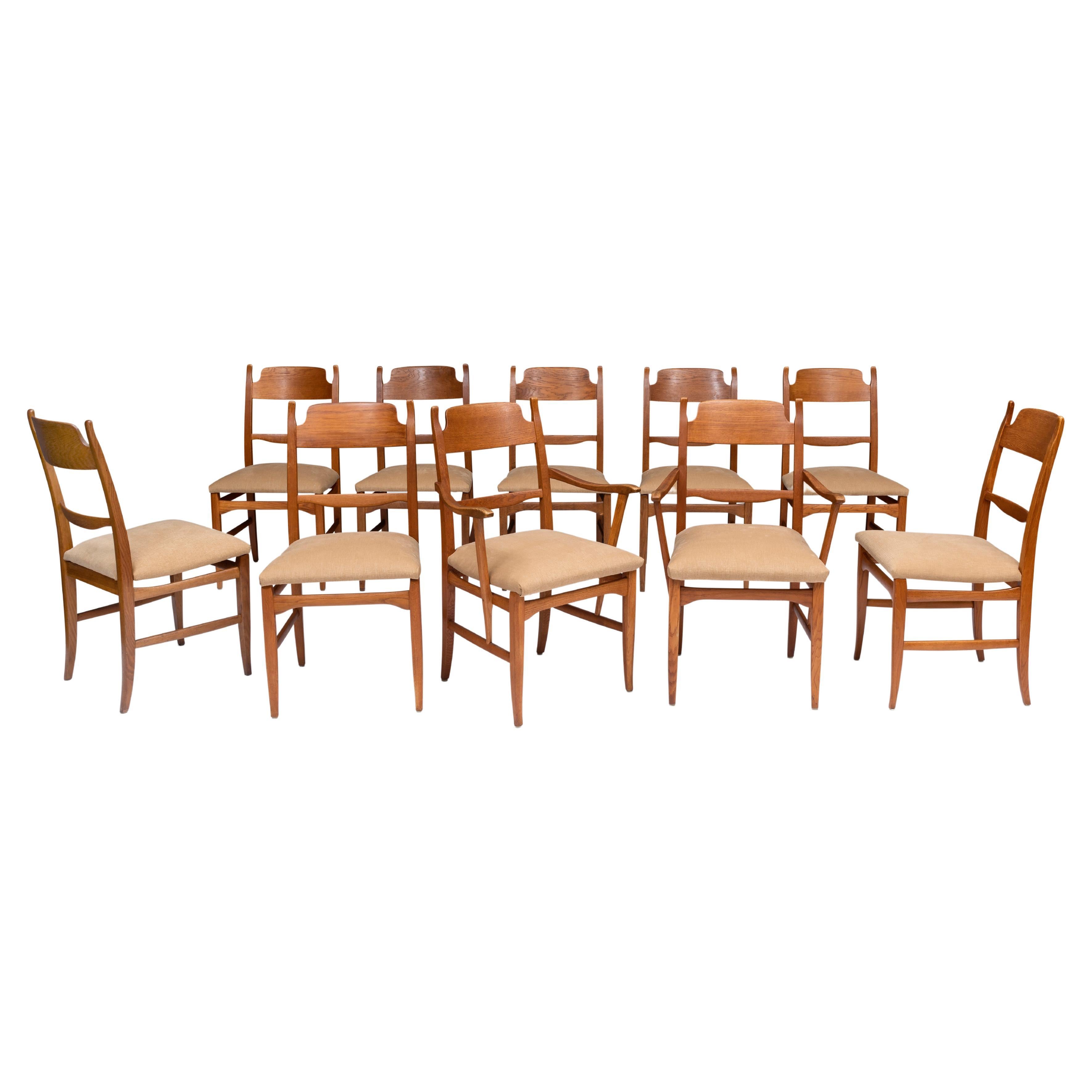 Set of Ten Klismos Dining Chairs by Carl Malmsten for Widdicomb, circa ...