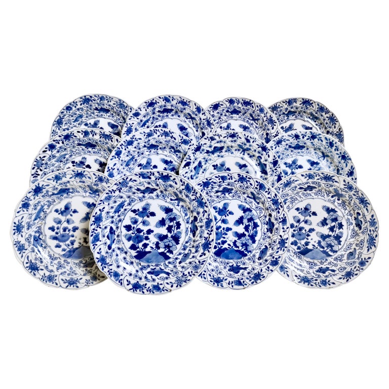 Set of 12 Chinese Export Plates, Pomegranate and Fish, Yongzheng, 1722 ...