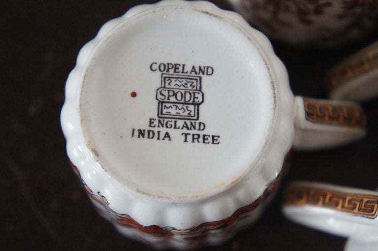 Set of 12 Copeland Spode India Tree Demitasse Cups Coffee Espresso Mug Rust Vtg at 1stDibs