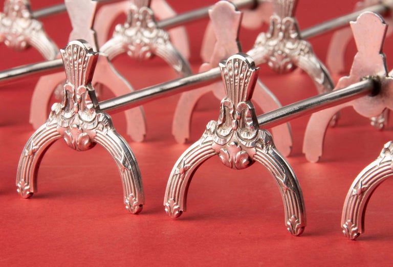 Set of 12 Early 20th Century Silver Plated Knife Rests Made by ...