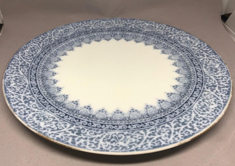 Set of 12 English Blue and White Dinner Plates at 1stDibs
