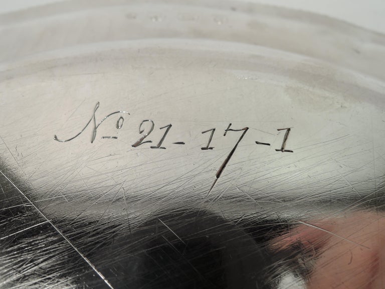 Set of 12 English Georgian Sterling Silver Dinner Plates with Royal ...