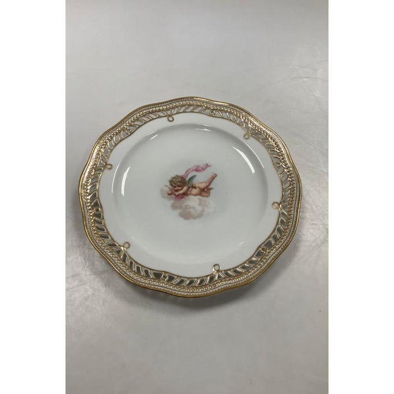Set of 12 Flora Danica Plates No 3584 with Puttier / Angels from 1850 ...
