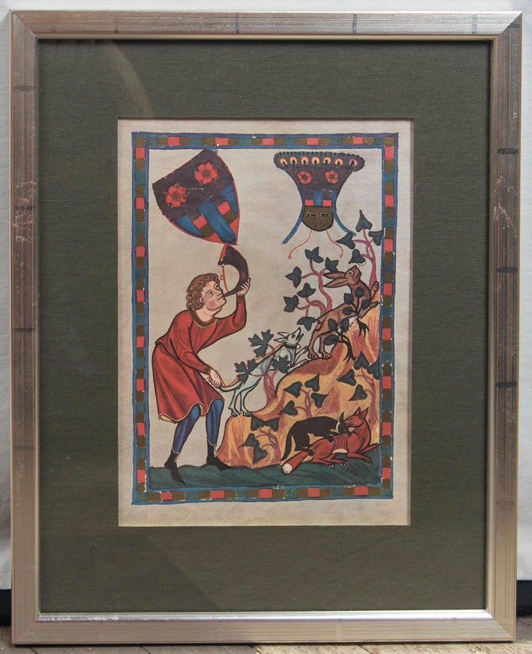 Set of 12 Framed Facsimiles of the Manesse Codex at 1stDibs