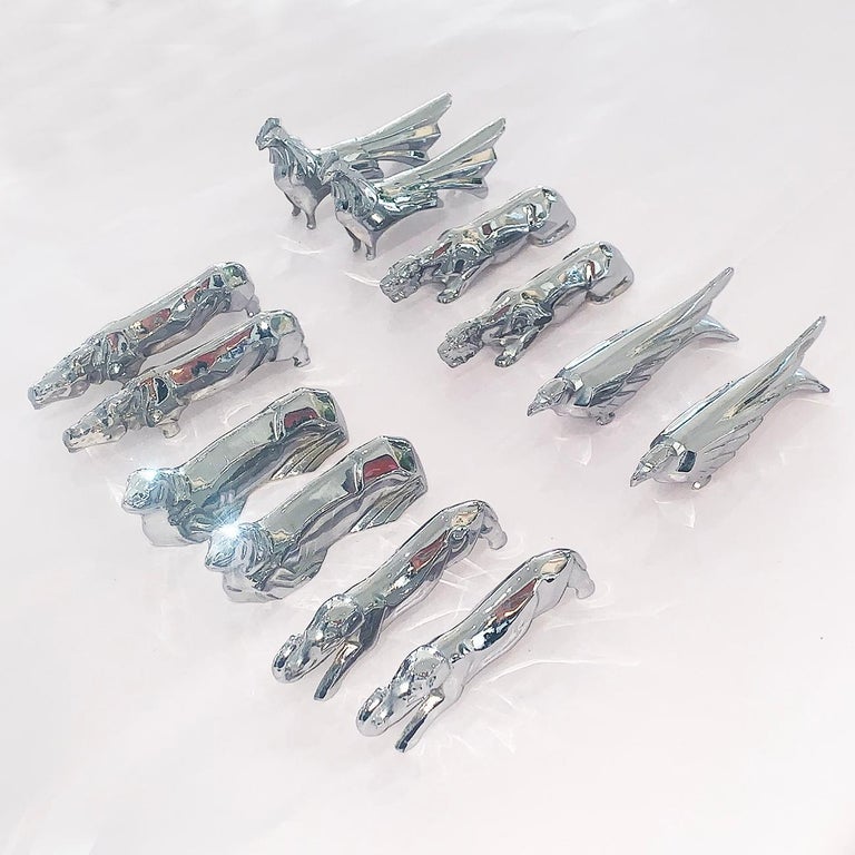 Set of 12 French Knife Rests attributed to Benjamin Rabier at 1stDibs