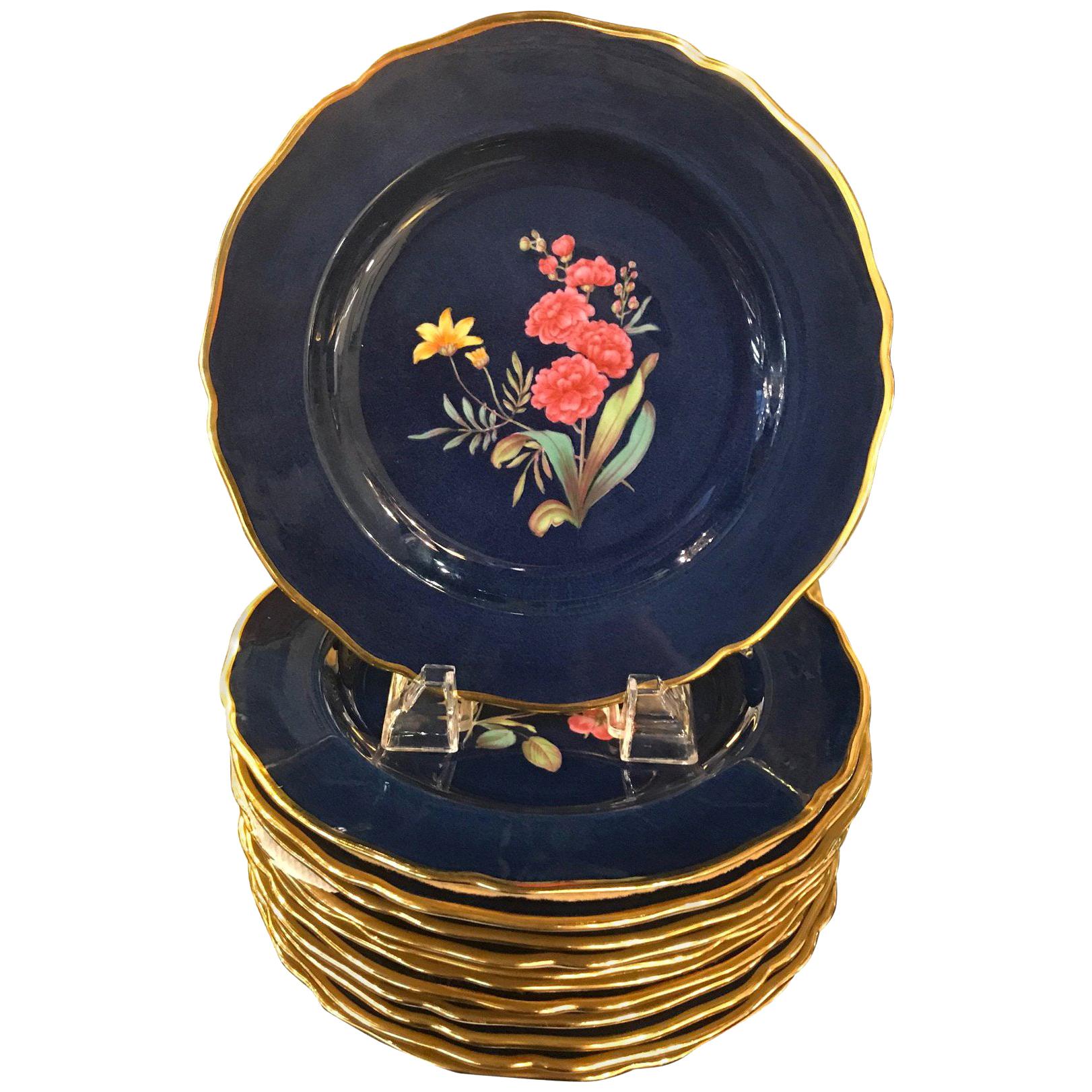 Set of 12 Coalport Hand-Painted Exhibition Fish Plates at 1stDibs