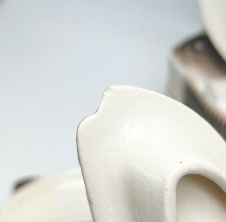 Set of 12 Longwy France Porcelain Pottery Fish Dinner Halibut ...