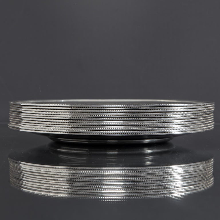 Set of 12 Mid-Century Silver Underplates For Sale at 1stDibs