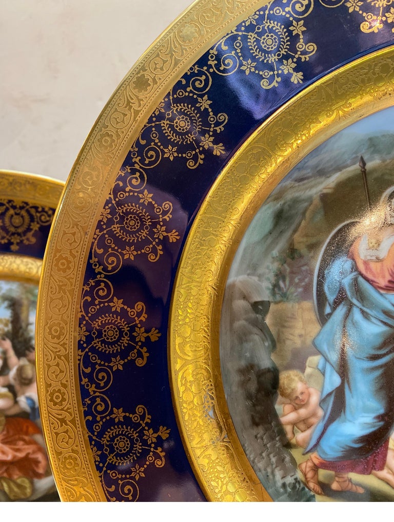 Set of 12 Porcelain Allegorical Scene Plates For Sale at 1stDibs