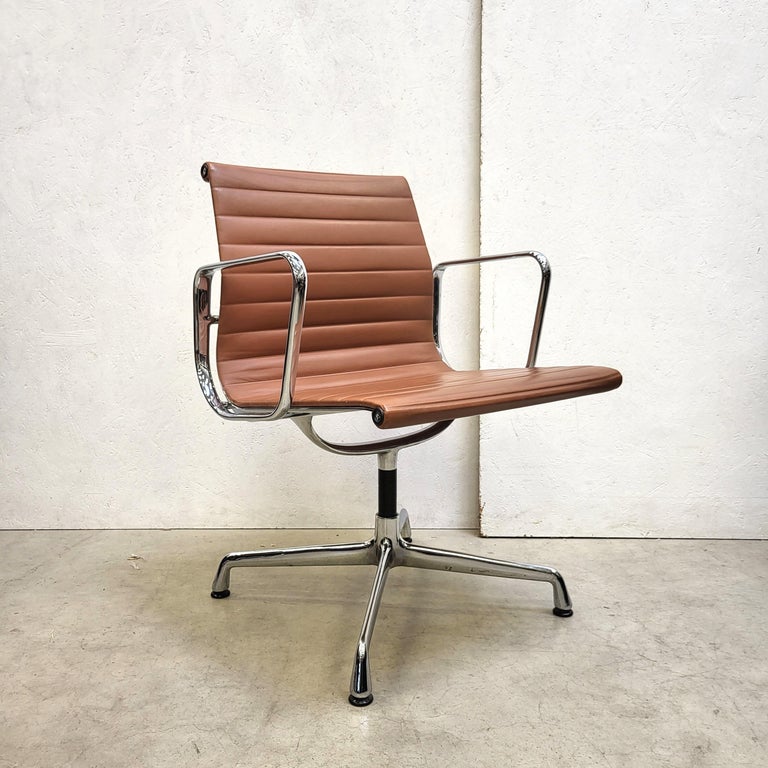Set of 12 Rare Cognac Vitra EA107 Aluminium Chairs by Charles Eames at ...