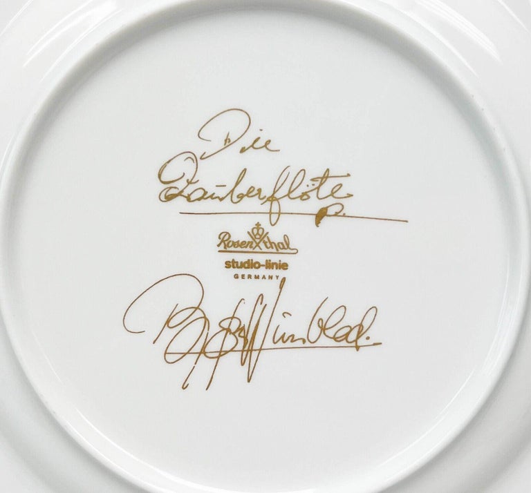 Set of 12 Rosenthal Germany Porcelain Salad Plates in Magic Flute White ...