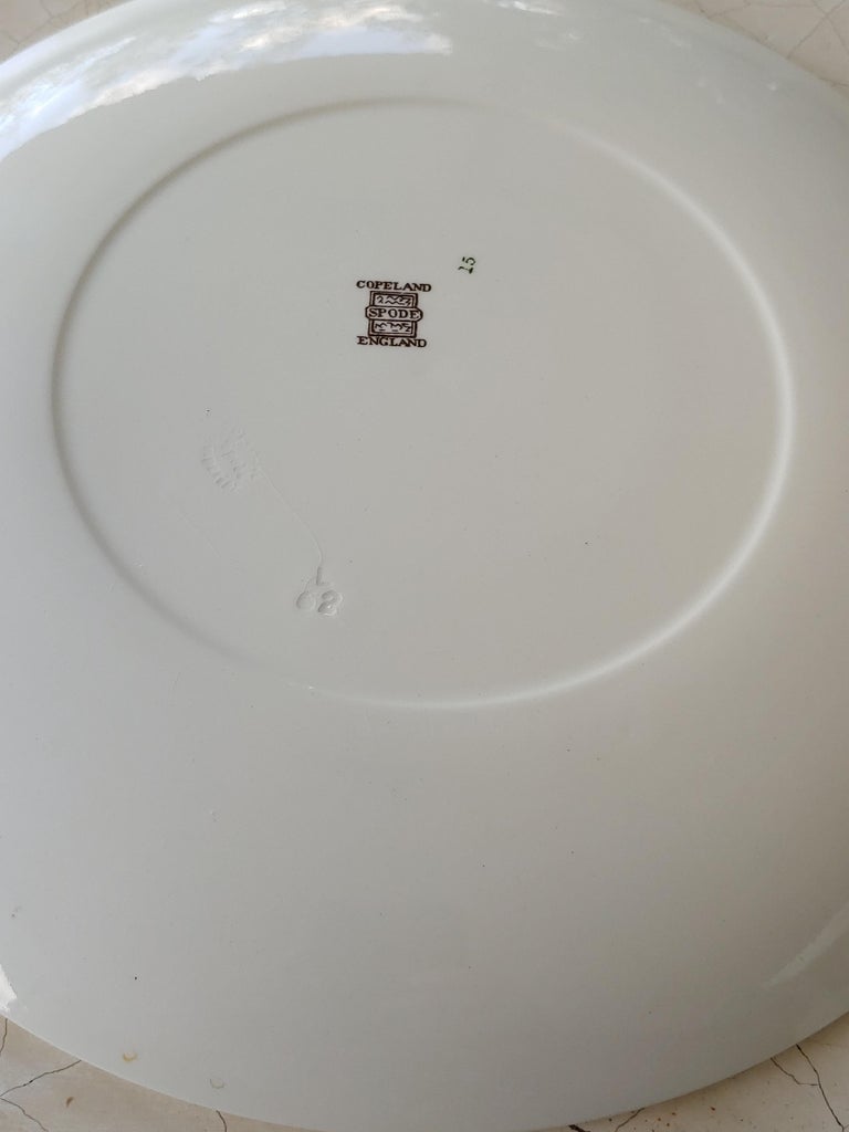 Set of 12 Spode Brown Greek Key Dinner Plates at 1stDibs